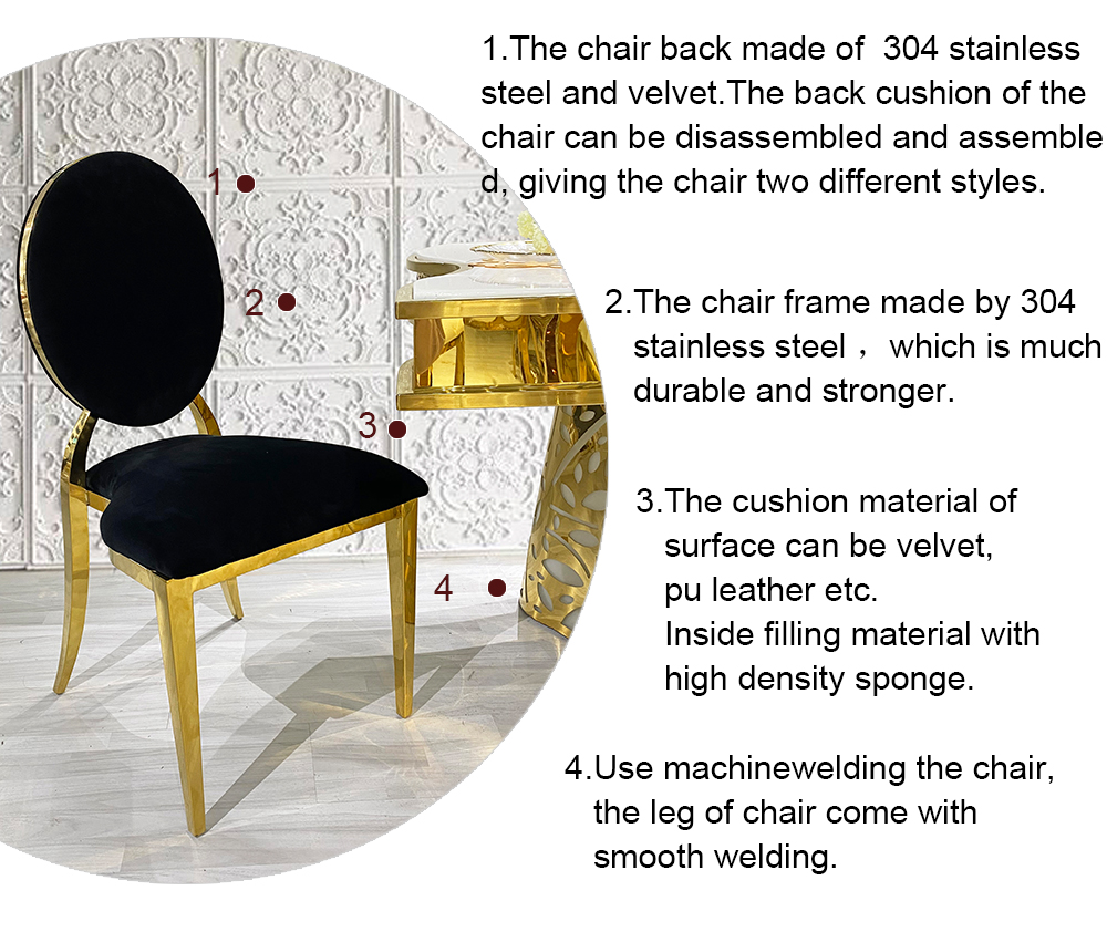 King Louis Chair Wedding O Back Stackable Seat