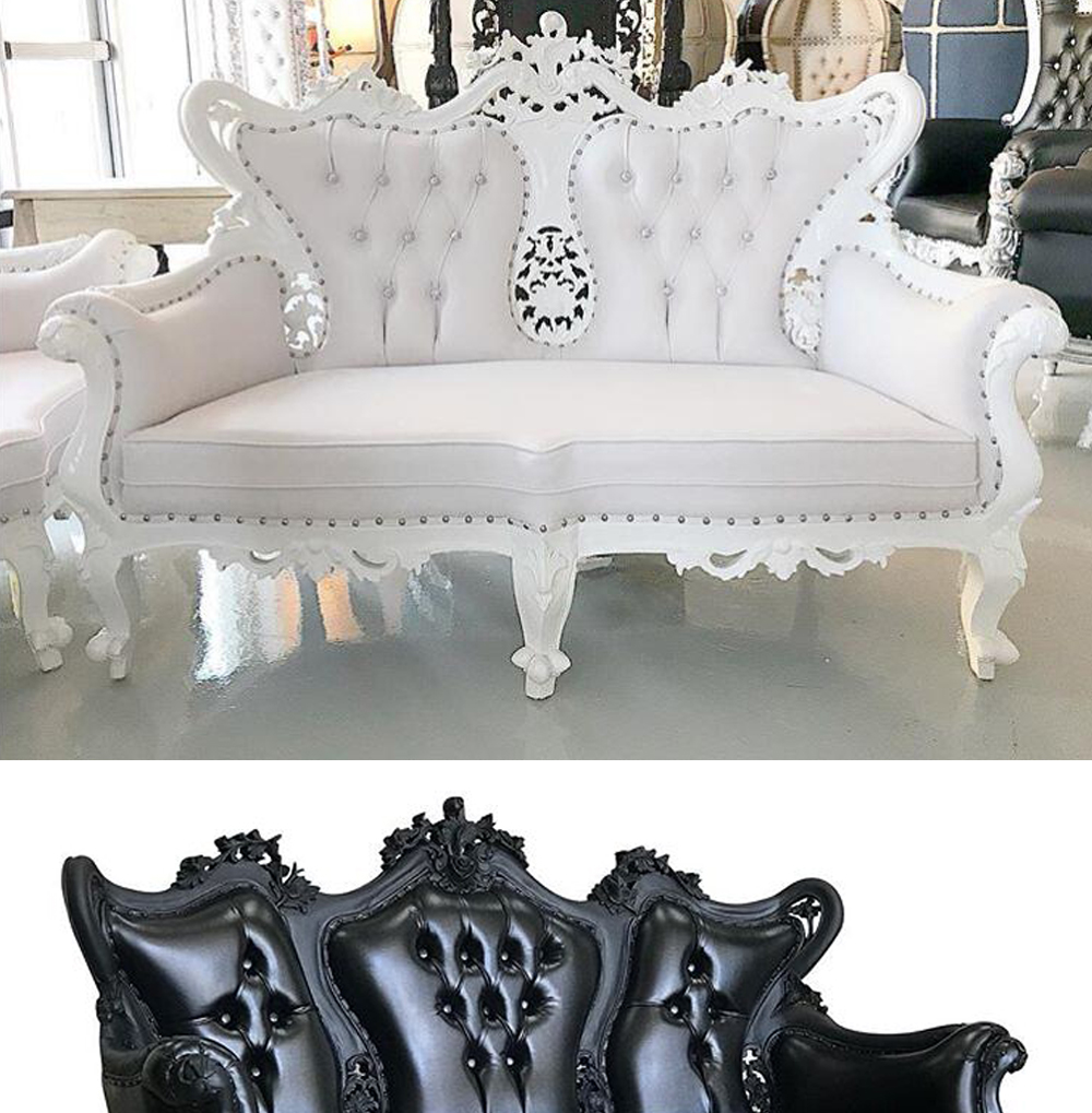 Wedding Couch Sofa New Design White Throne Settee