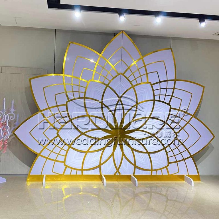 Golden / Silver Lotus Backdrop Beautiful Lotus Flower Cutout