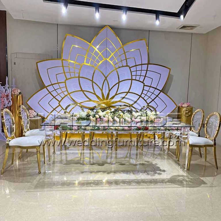 Golden / Silver Lotus Backdrop Beautiful Lotus Flower Cutout