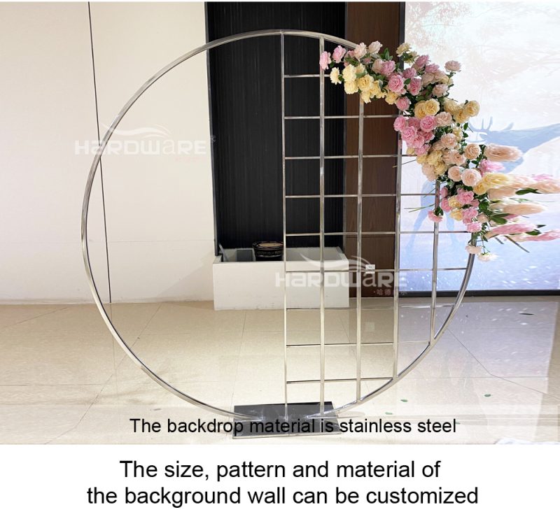 Stainless Steel Backdrop Customized Diameter Half Mesh Round