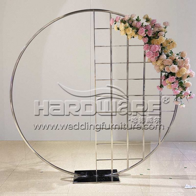Stainless Steel Backdrop Customized Diameter Half Mesh Round