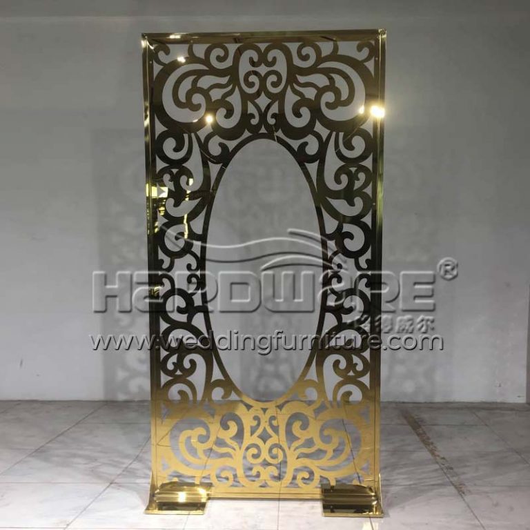Wedding Stage Backdrop Silver Or Gold Metal Carved Frame