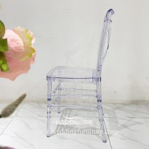 Cross back clear wedding event plastic chair