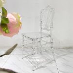 Stackable plastic event dining acrylic chair