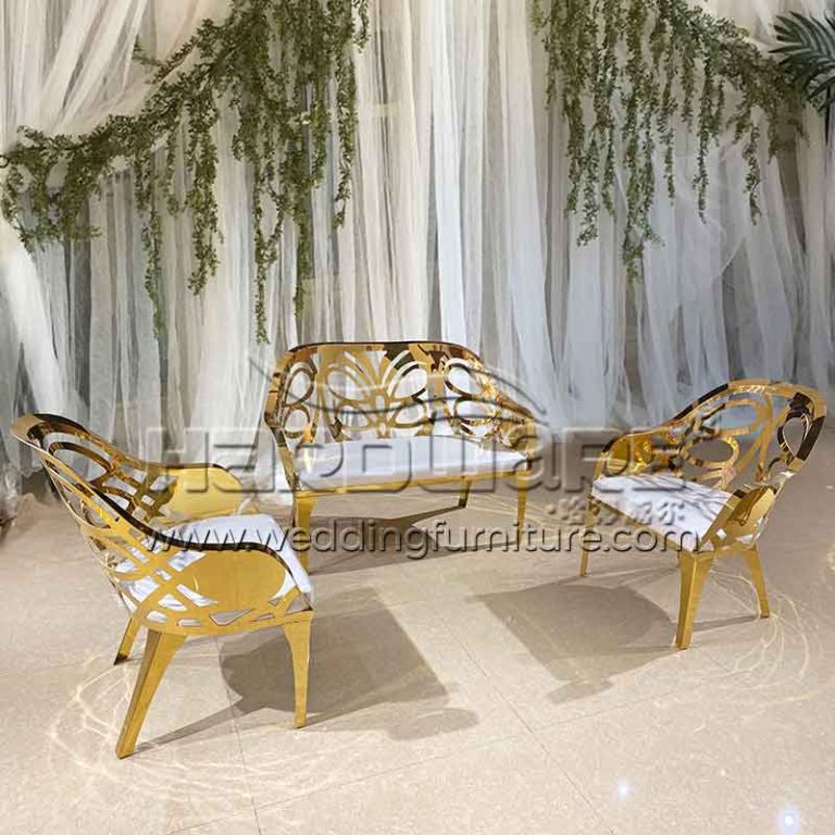 Wedding sofa set Bride and groom stainless steel