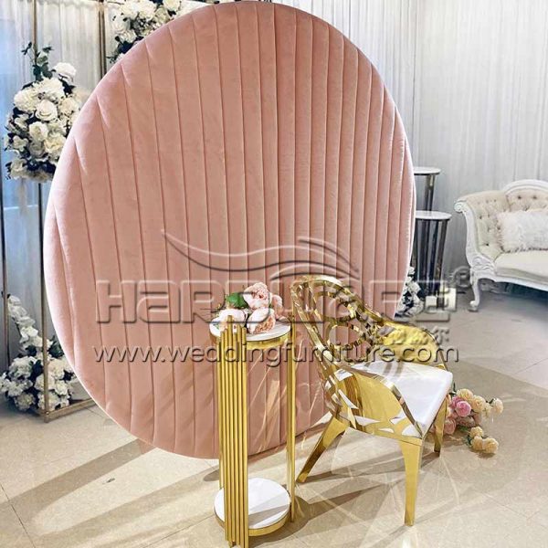 Round Backdrop Round Shape Velvet Wedding Decor