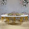 Hotel Event Table Full Round Luxury Stainless Steel