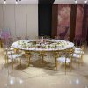 Hotel Event Table Full Round Luxury Stainless Steel