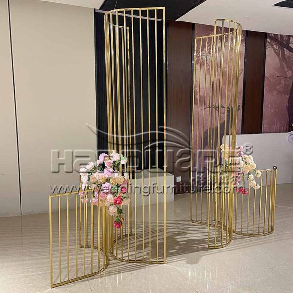 Large Wedding Backdrop Wave Design Stainless Steel
