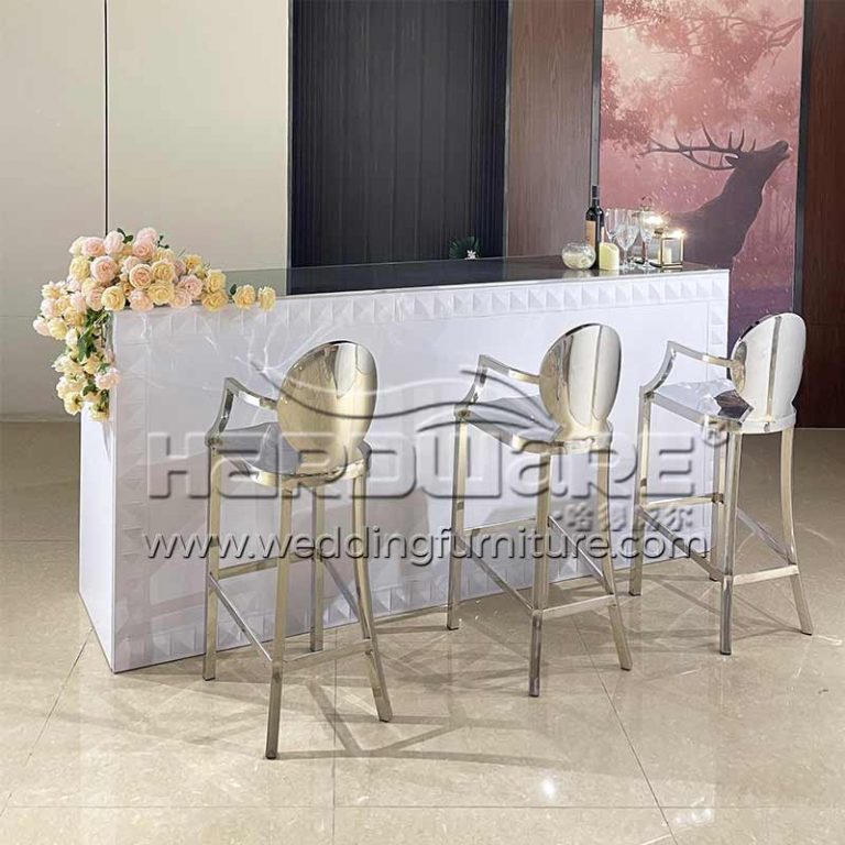 Modern Bar Counter Design Rectangle White Wine Table