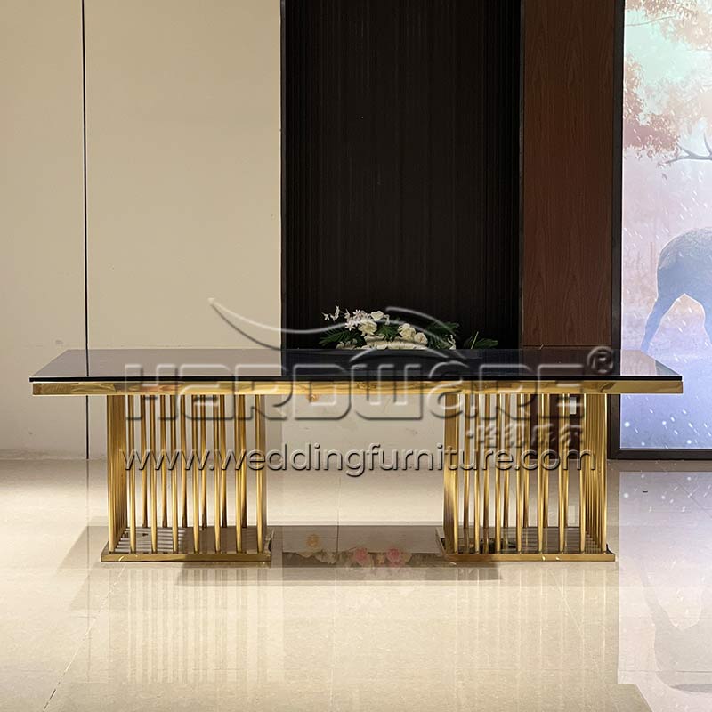 Glass Event Tables Rectangle for Weddings
