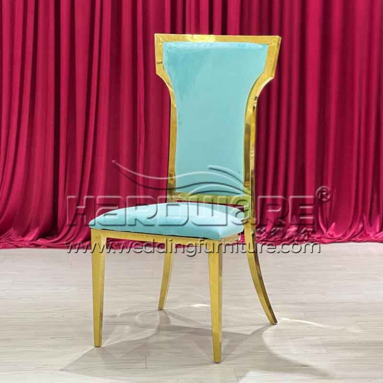 Stainless Steel Wedding Dining Chair High Back