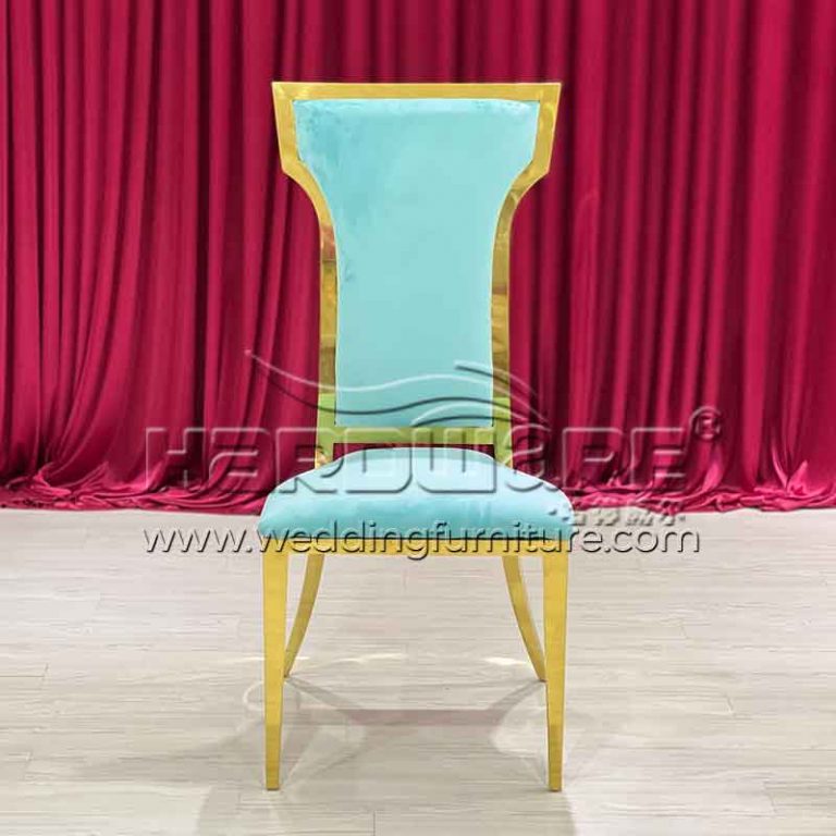 Stainless Steel Wedding Dining Chair High Back