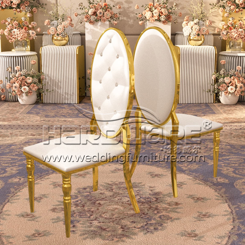 Wedding chair bride groom use high back design