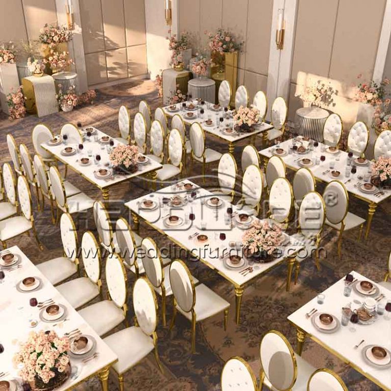 Wedding Chair Bride Groom Use High Back Design