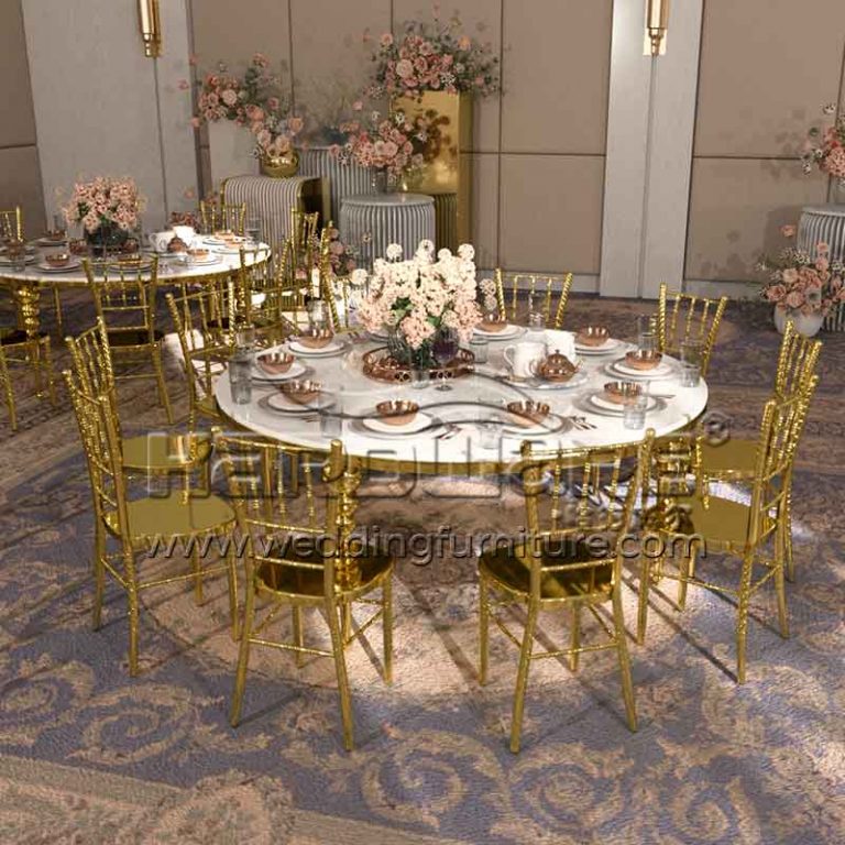 Event round table and chairs set for weddings
