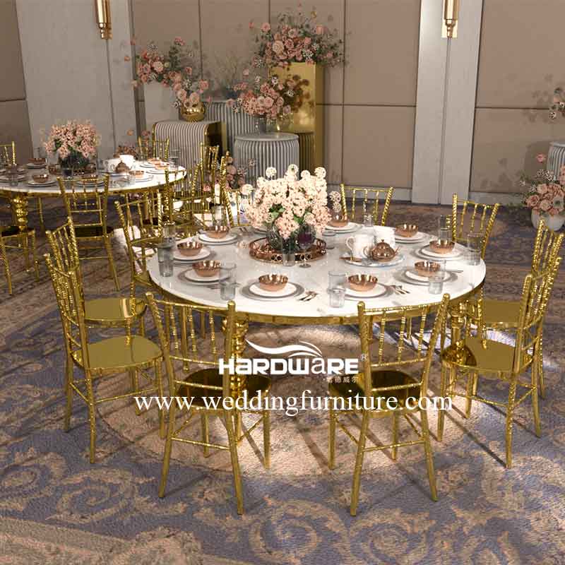 Event round tables and chairs set for weddings