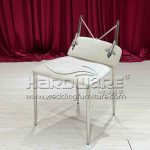 Crossback Dining Chair In Silver With Removable Back