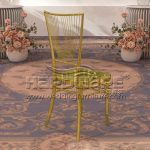 Gold Luxury Chair Elegant Cross Back Design