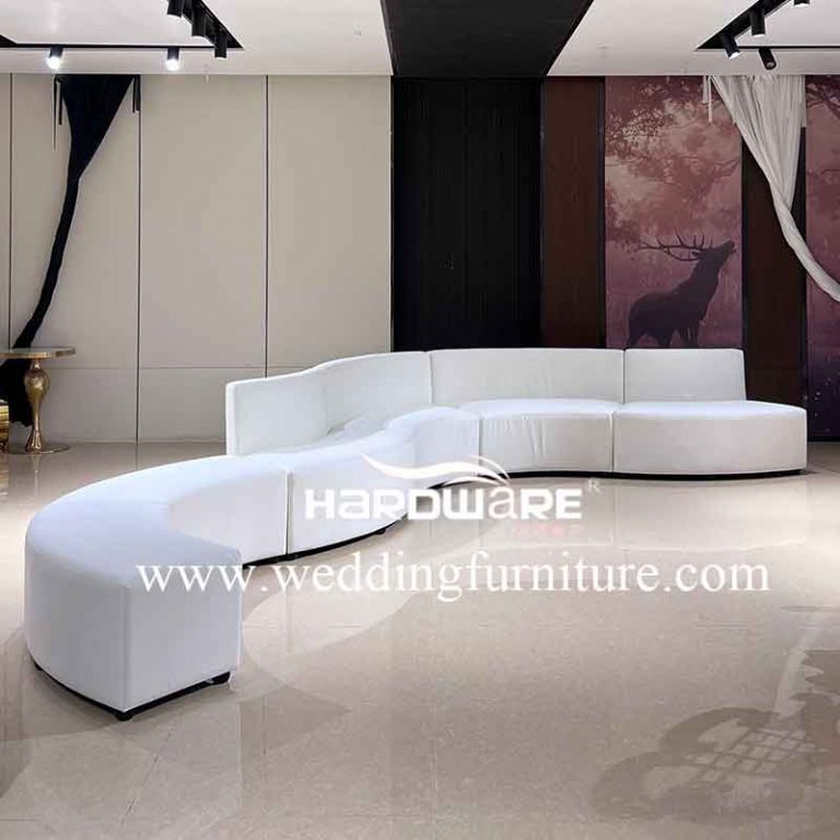 Hercules Alon leather sofa half moon shape