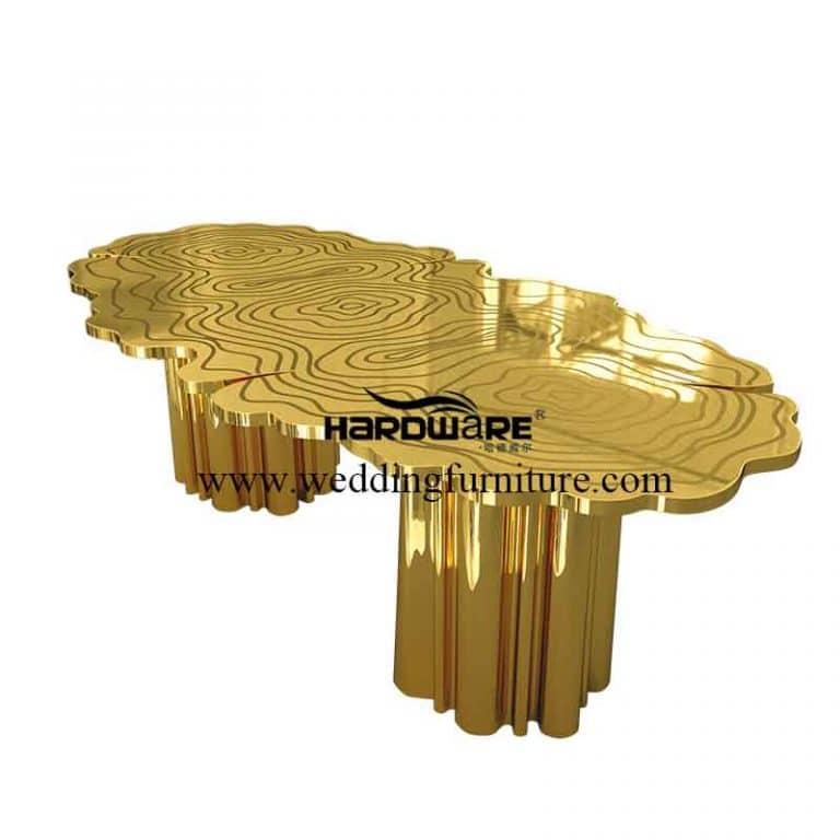 Tree ring table irregular shape for hotel banquet