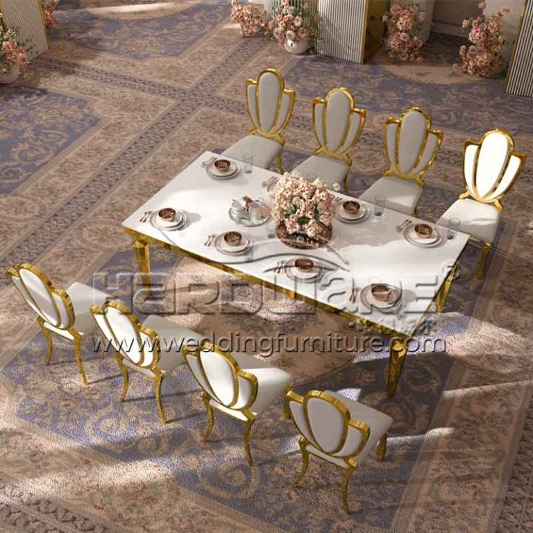 Rectangular Dining Table with Custom Metal Legs