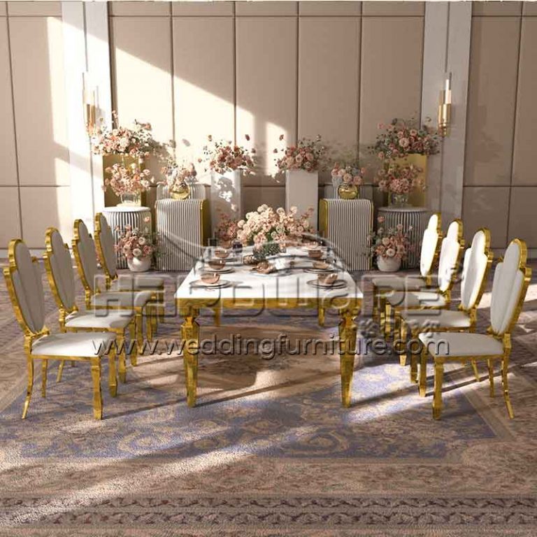 Rectangular Dining Table with Custom Metal Legs