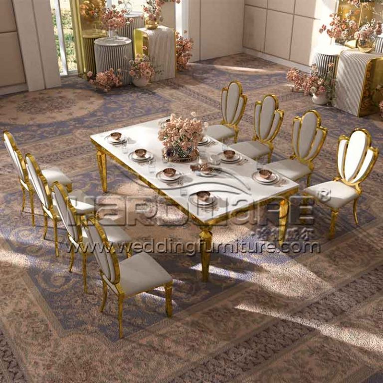 Rectangular Dining Table with Custom Metal Legs