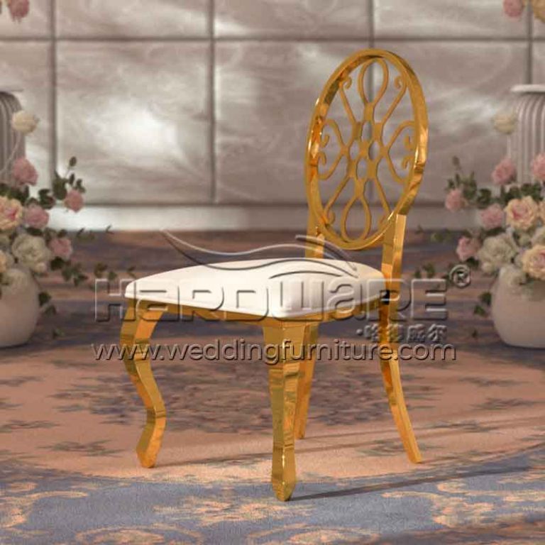 Elegant Chair Rental with Unique Pattern Backrest