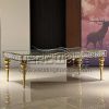 Crystal Rectangle Wedding Table For Event Catering