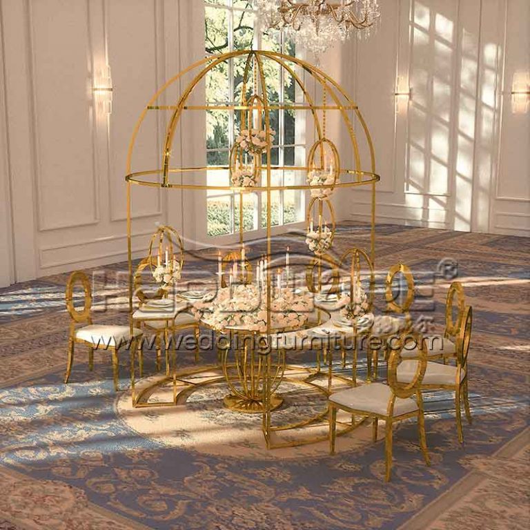 Dome wedding table curved shape with decoration