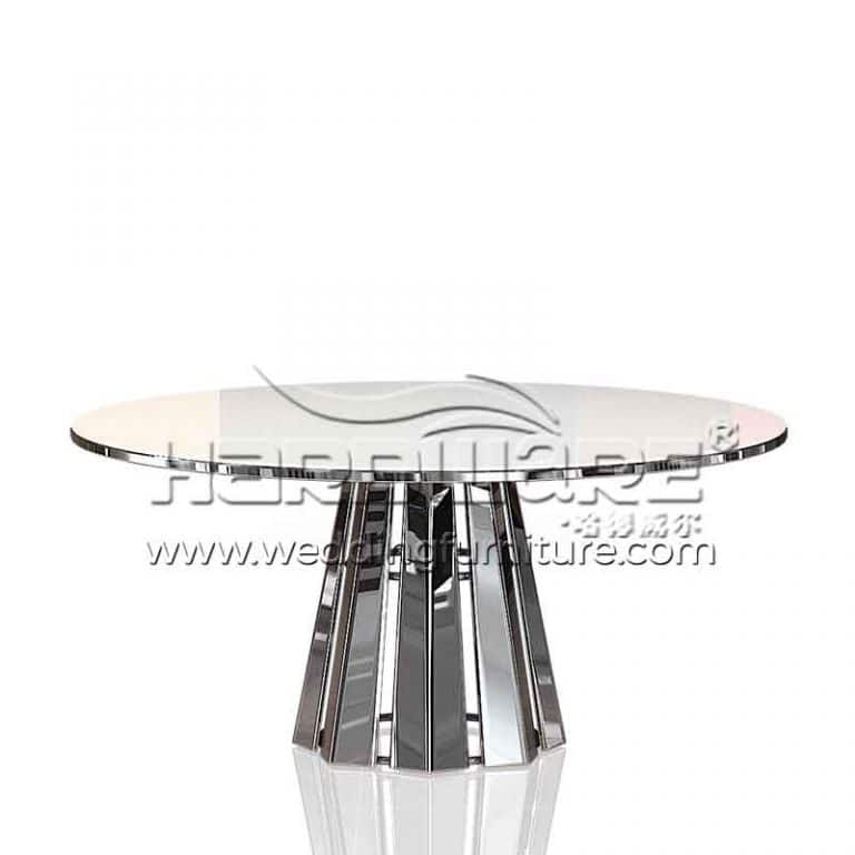 Commercial Restaurant Table Silver Base With MDF