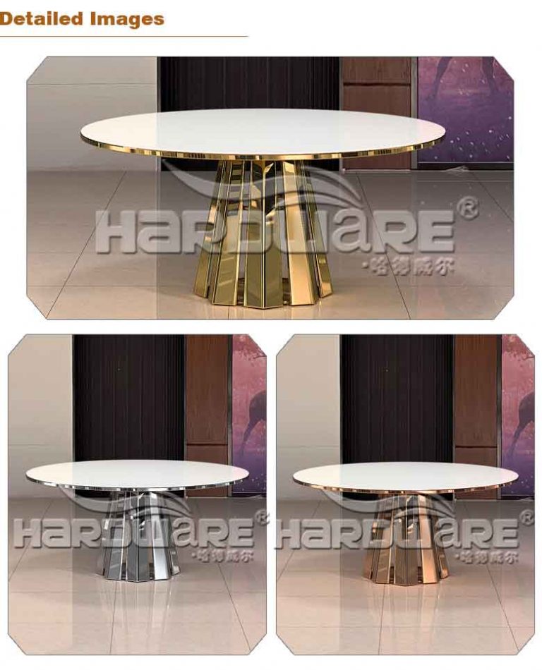 Commercial Restaurant Table Silver Base With MDF
