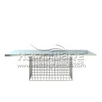 Gold Dining Table With Rectangle Mirror Glass Tabletop