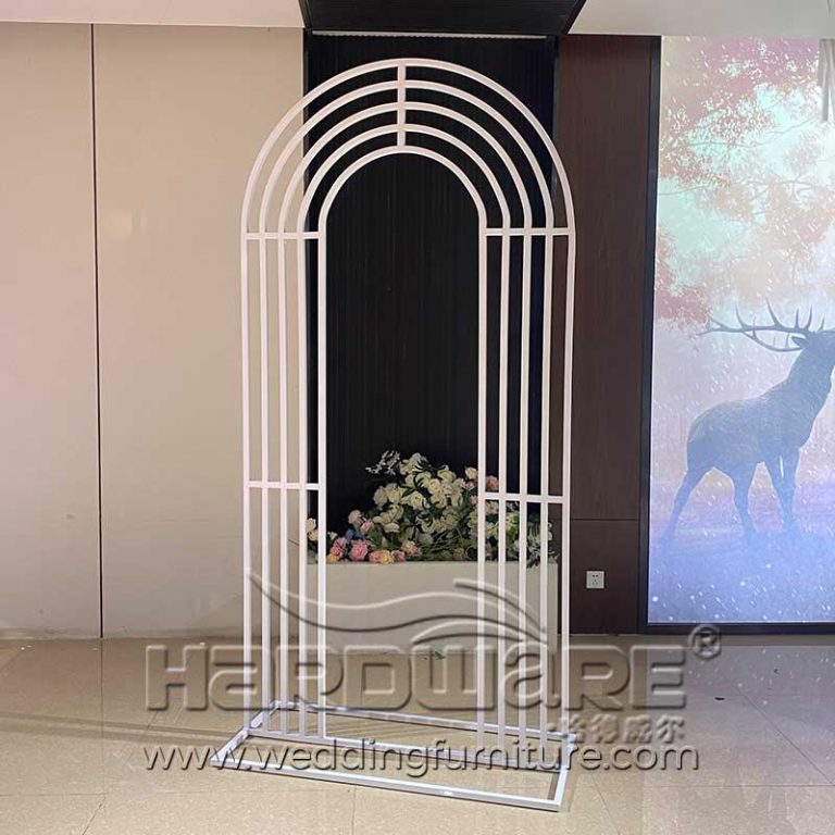 Decorated Wedding Arches White Metal Frame Backdrop