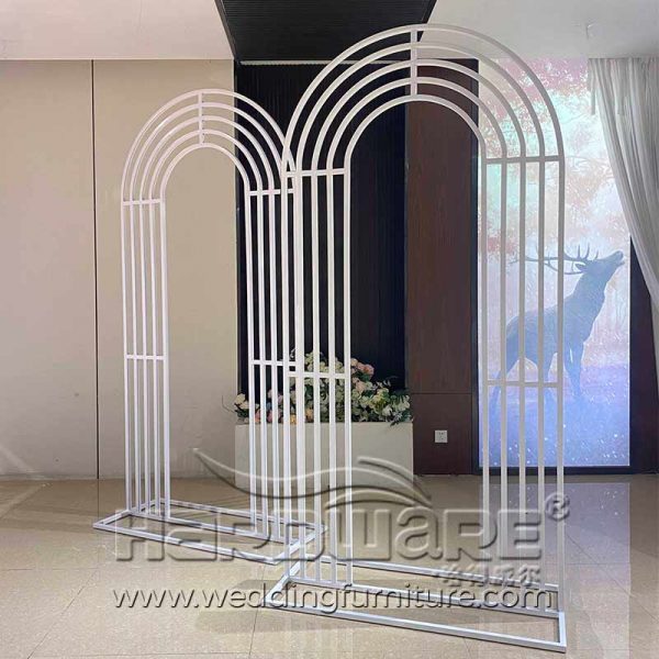 Decorated Wedding Arches White Metal Frame Backdrop