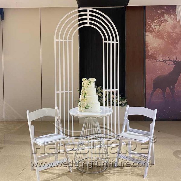Decorated Wedding Arches White Metal Frame Backdrop