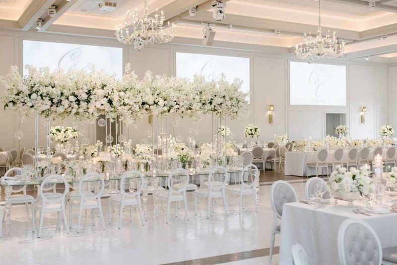 All-White Wedding with Timeless Elegance