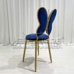Butterfly Wing Chair Blue And Blush Velvet Event Seat