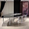 Half Moon Hall Table Oval or Serpentine Shape