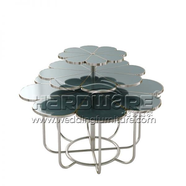 Party Cake Table Petal Shape Three-tier Shelf Design