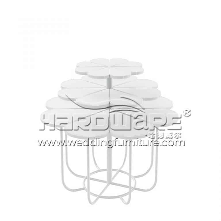 Party Cake Table Petal Shape Three-tier Shelf Design