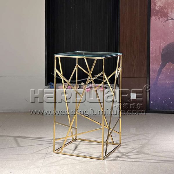 Cocktail Bar Table Party Gold Stainless Steel High Boy